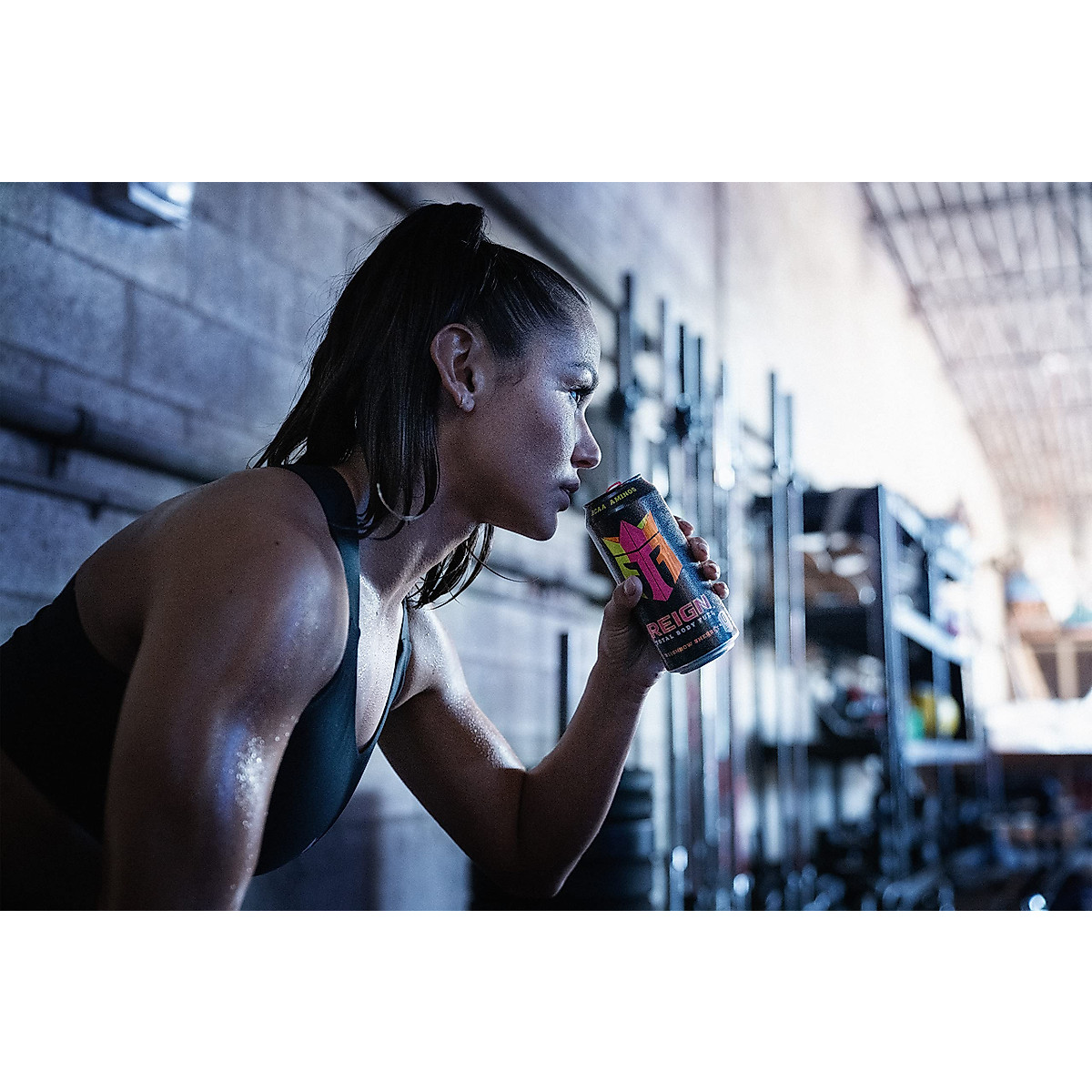 REIGN Total Body Fuel, Reignbow Sherbet, Fitness & Performance Drink, 16 Fl Oz (Pack of 12)