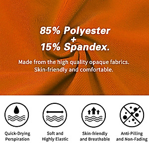 CARGFM Men's Compression Shirts Long Sleeve Gym Athletic Gym Workout Undershirts Active Dry Fit Base Layer Running Top Orange