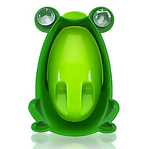 Engaging & Fun - Colorful Frog Boys Potty Training Urinal with Whirling Target - Use a Baby Boy Urinal, Making It Fun, Easy Stress Free to Potty Train a Boy (blue) by MamaKids