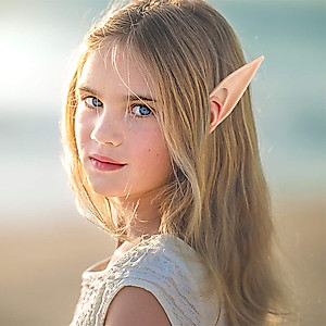 FRESHME Fairy Pixie Elf Ears - Medium and Long Style Cosplay Soft Pointed Ears Renaissance Party Christmas Halloween Costume Makeup Costume Accessories Elven Masquerade Vampire (2 Pairs)