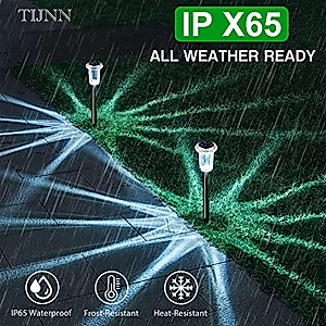 TIJNN Garden lights-12packs, Solar Outdoor Lighting Waterproof Lights for Garden, Patio, Lawn, Path.