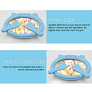 Instant Ice Cream Maker Set, With 2 Spatulas Frozen Yoghurt Plate Mini Freezer Kit Machine Accessories Unplugged Fruit Salad Sweet Spot Roll Pan Gift Birthday For Kids Home Party