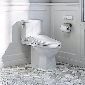TOTO SW4734AT40#01 WASHLET+ Electronic Bidet Toilet Seat, Elongated, Cotton White