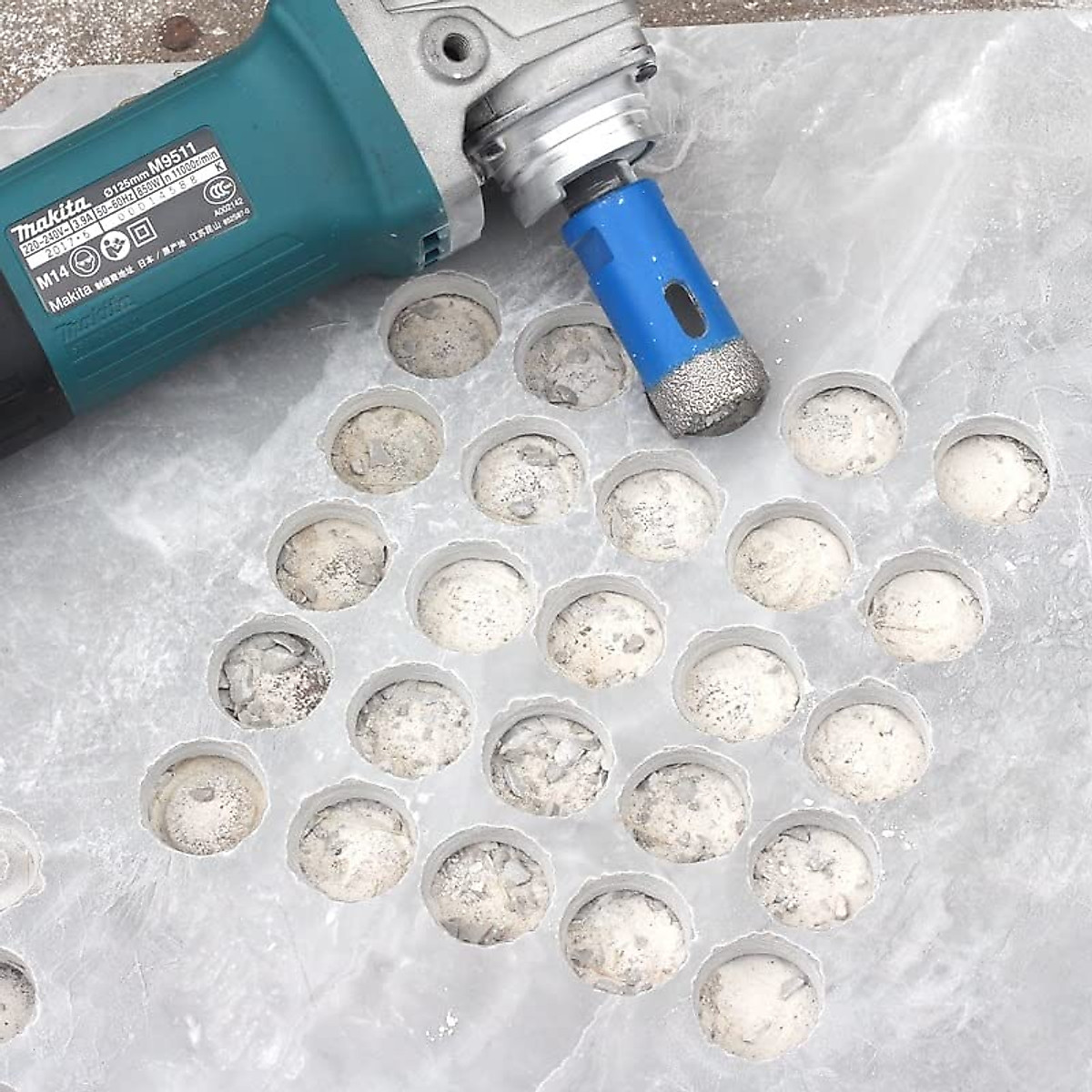 1-3/4 inch Diamond Hole Saw Heavy Duty Masonry Drill Bit for Concrete, Granite, Quartz, Porcelain, Ceramic Tile, Brick Cinder Blocks 5/8"-11 Thread Connection for Angle Grinders 1.75 Diamond Hole Saw