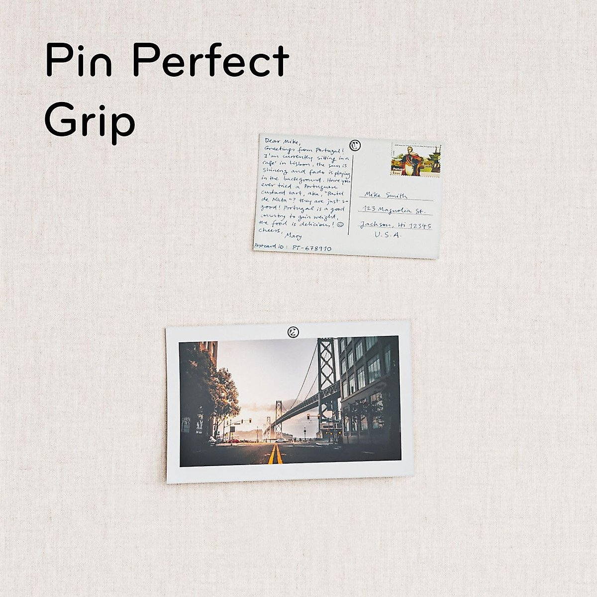 U Brands Farmhouse Linen Bulletin Board, 30 x 20 Inches, White Wood Frame (2074U00-01)