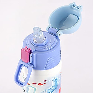 Everyday Delights Disney Frozen Elsa Anna Olaf Stainless Steel Insulated Water Bottle 500ml White