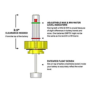 Battery Caps Level Indicator Watering System for 6 V Volt 8 V Volt Batteries
