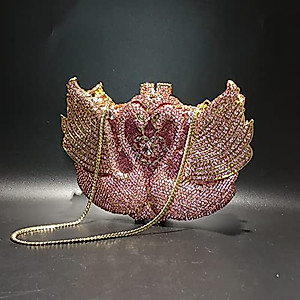 ZLXDP Swan Shape Clutch Bag Evening Bag Crystal Clutch Hand Bags Purse Wallet Wedding Package (Color : D, Size : 1)