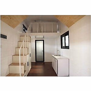 Generic Aluminum Tiny Movable Prefabricated Insulated House with 1 Bathroom, 1-3 bedrooms & 1 Kitchen- Tiny loft House, Mini Caravan,Travel Camper Trailer for Family, Customized