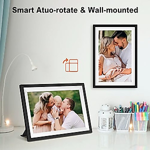 Frameo 10.1 Inch Digital Picture Frame with 1280 x 800 HD IPS Touch Screen, 64GB Large Storage and 2GB RAM WiFi Digital Photo Frame, Easy Setup, Share Moments Remotely via Frameo, Gift for Mom