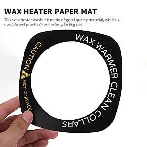 Wax Warmer Clean Collars Waxing Protection Rings 50Pcs Replacement Black Collars Ring for Universal Wax Machine Accessories Square
