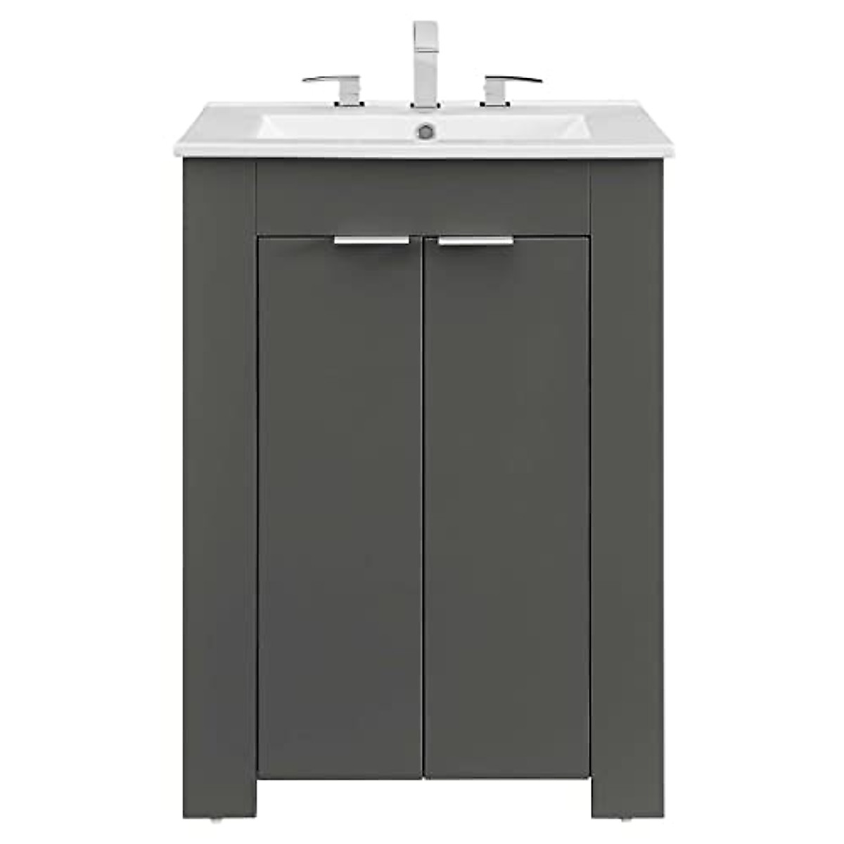 Modway Maybelle 24" Bathroom Vanity in Gray White