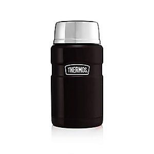 THERMOS Stainless King Food Flask, Matt Black, 710 ml