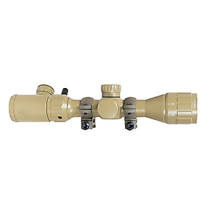 Monstrum 3-9x32 AO Rifle Scope | Flat Dark Earth | Moonstrum Offset Scope Mount with Integrated Level Bubble | Bundle