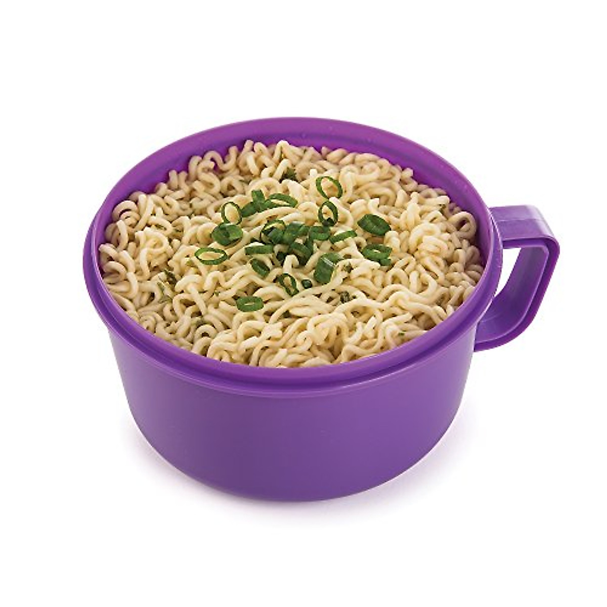 SnapLock by Progressive Noodles To-Go Container - Purple, SNL-1004P Easy-To-Open, Leak-Proof Silicone Seal, Snap-Off Lid, Stackable, BPA FREE