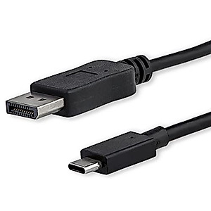 StarTech.com 6ft/1.8m USB C to DisplayPort 1.2 Cable 4K 60Hz - USB-C to DP Adapter HBR2 - USB Type-C DP Alt Mode to DP Monitor Video Cable (CDP2DPMM6B) - Limited stock, see similar item CDP2DP2MBD