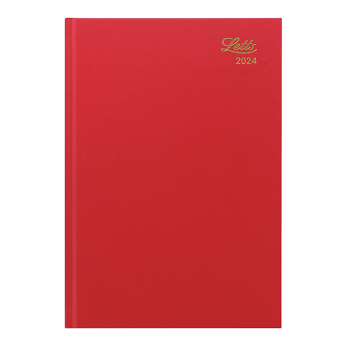 Letts of London Standard Daily Planner, 12 Months, January to December, 2024, Day-Per-Page, A5 Size, 8.25" x 5.875", Burgundy (C10XBY-24)