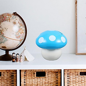 Cabilock Decorative Rubbish Bin Mini Desktop Trash Can, Mushroom Lid Wastebasket Small Tabletop Paper Garbage Can Rubbish Bin Cute Small Countertop Trash Bin Container for Home Office 2pcs