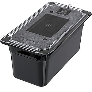 Carlisle FoodService Products Plastic Food Pan 1/3 Size 6 Inches Deep Black