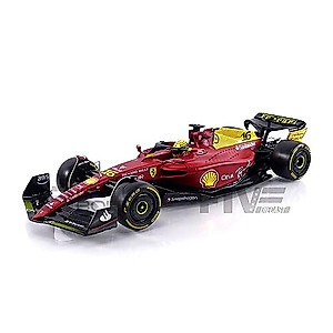 Bburago - Iron F1-75 - Italy Monza GP 2022-1/18, Red/Yellow