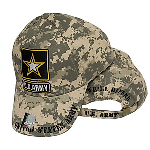 U.S ARMY STAR CAMOUFLAGE CAMO DIGITAL MILITARY BASEBALL 3D EMBROIDERED CAP HAT