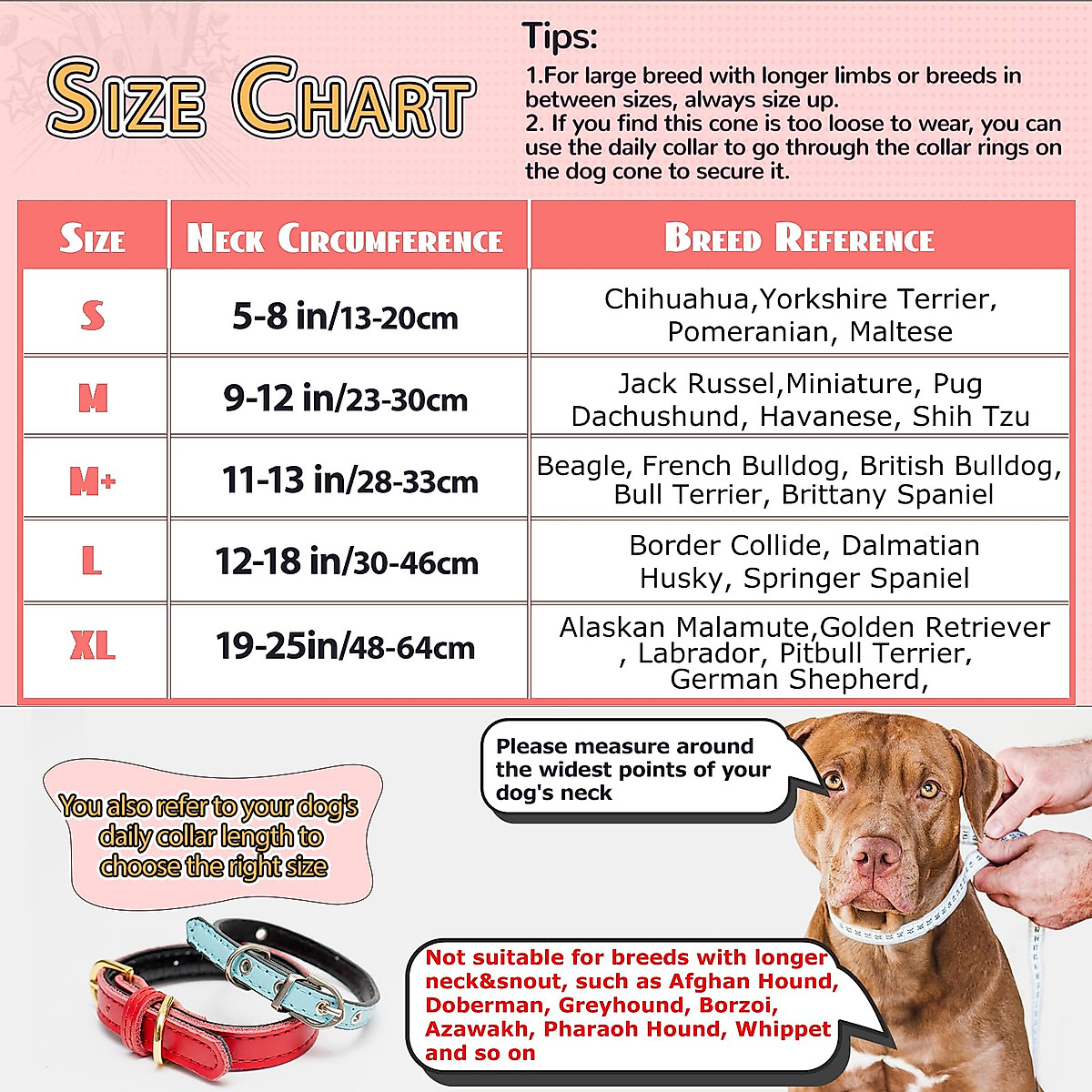 Soft Inflatable Dog Cone for Small, Medium and Large Dogs, Cone for Dogs Alternative After Surgery to Stop Licking and Chewing, Dog Donut Cone with Extended Anti Licking Baffle