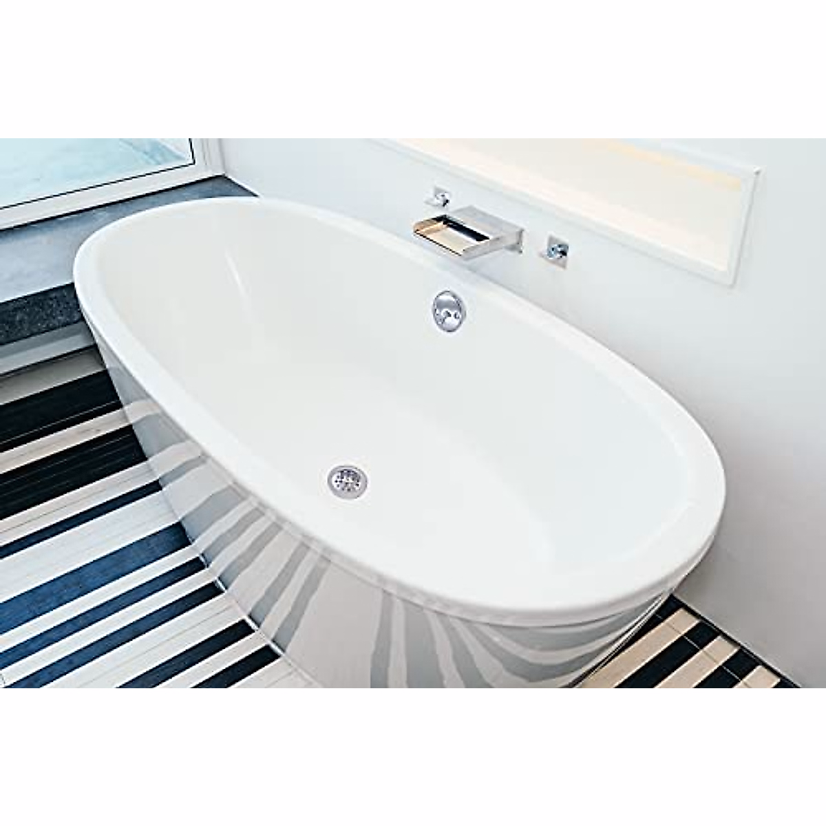 Gold-Hao-the-bathroom Beehive Grid Bathtub Drain with 1-1/4 Inch Fine Thread and 1-1/2 Inch Course Thread Bushing (Chrome)