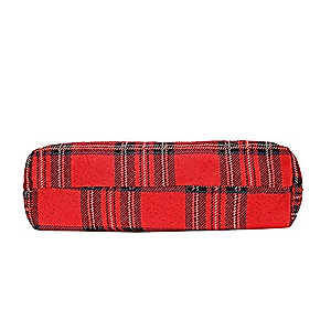 Signare Tapestry Foldable Tote Bag Reusable Shopping Bag Grocery Bag with Red Royal Stewart Tartan Design (FDAW-RSTT)
