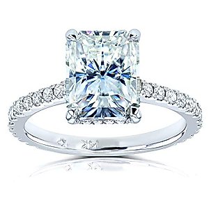 Kobelli Radiant-cut Moissanite Engagement Ring 3 1/10 CTW 14k White Gold (DEF/VS, GH/I), 6