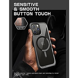 SUPCASE Unicorn Beetle Mag Series Case for iPhone 14 Pro Max 2022 (6.7 Inches) Slim Mobile Phone Case Clear Case Premium Protective Back Cover Compatible with MagSafe (Black)