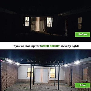 DONLINE Outdoor Motion Sensor Light Battery Powered LED Spotlight, Waterproof Motion Detector Security Light 800 Lumen with Adjustable Heads Auto On Off for Porch Stair Hallway Garage Wall Shed