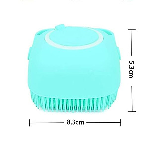 INGVY Dry Brushing Body Brush Silicone Fast Foaming Brush Cute Magic Brush Full Body Massage Bathroom Accessory Pet Shower Brush Replaceable Body Washclothes (Color : Yellow)