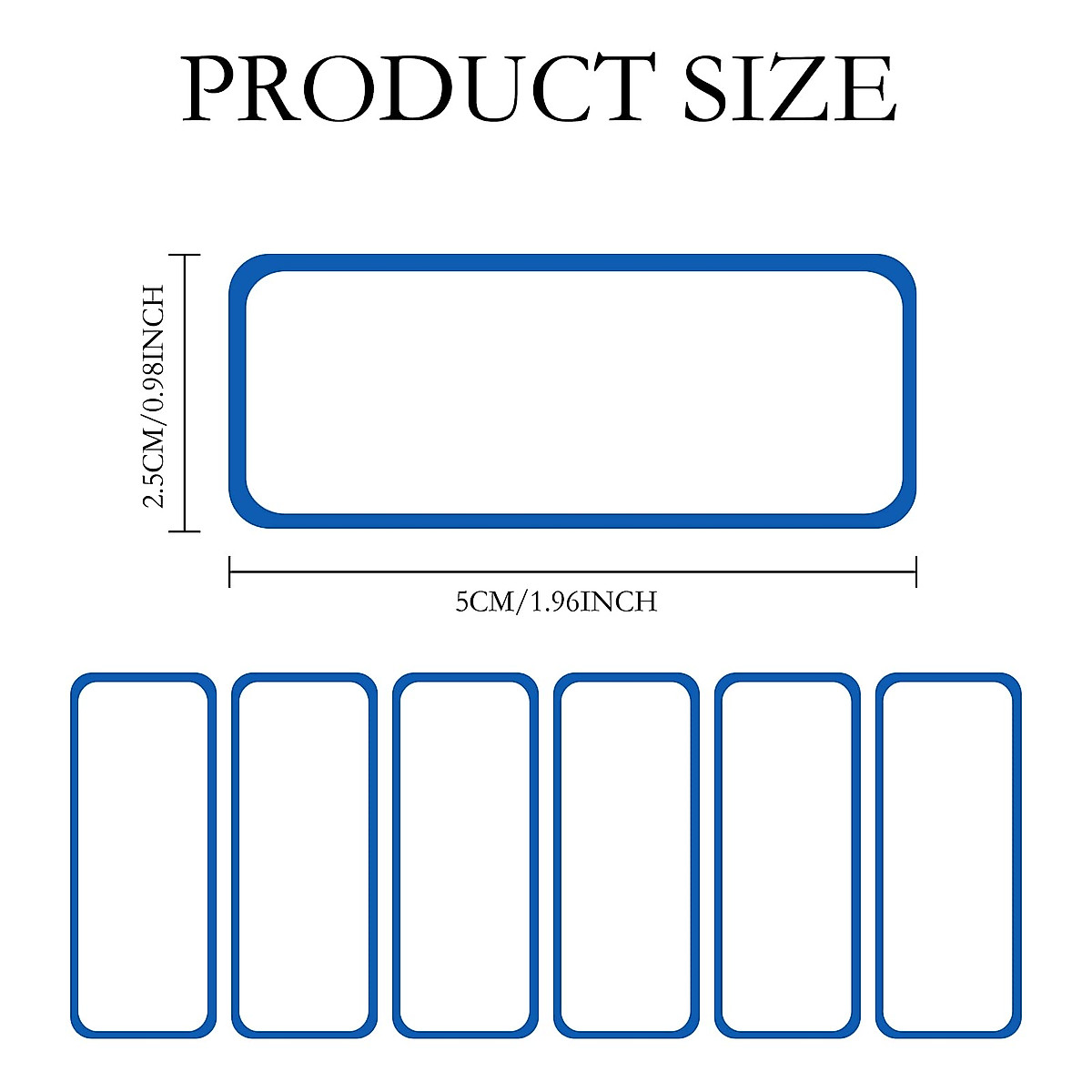 Colacoo Nametag Labels, 300 Border Name Stickers, Blue Personalized Name Tag Labels for Office, Meeting, School, Teachers, Mailing and Clothing, 2 Roll