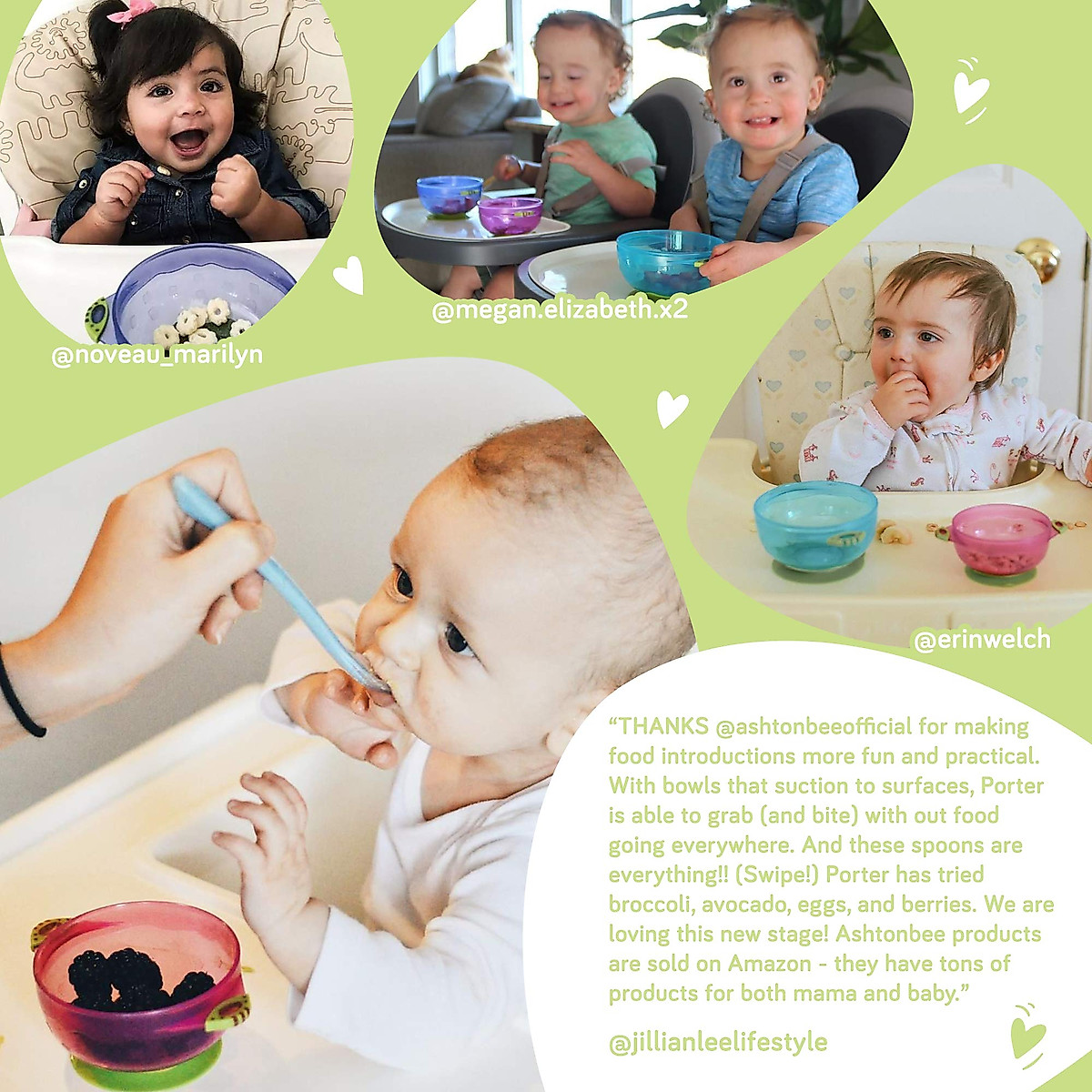 Baby Bowls with Suction - Suction Bowl for Toddlers, Set of 3 Stackable Feeding Bowls with Spill-Proof Lids, Silicone Placemat Bowl