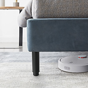 KRIZJUES Bed Support Legs, Metal Bed Legs Replacement, Adjustable Legs for Bed Heavy Duty Bed Center Frame Slat Support Leg for Cabinet Sofa Bed Frame Replacement Parts (4pcs Black)