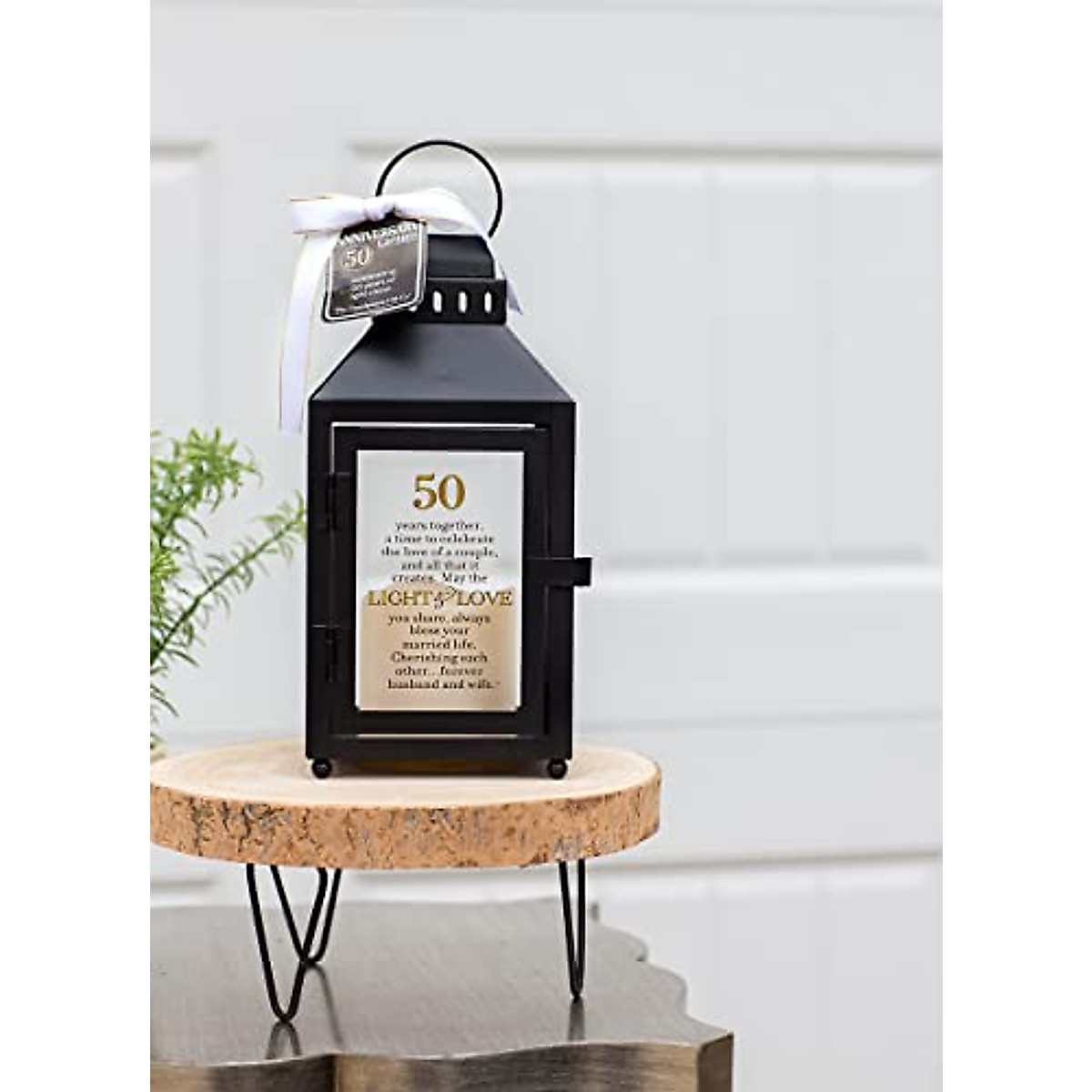 Celebrating 50 Years Together - 50th Wedding Anniversary Lantern - Golden Anniversary Keepsake