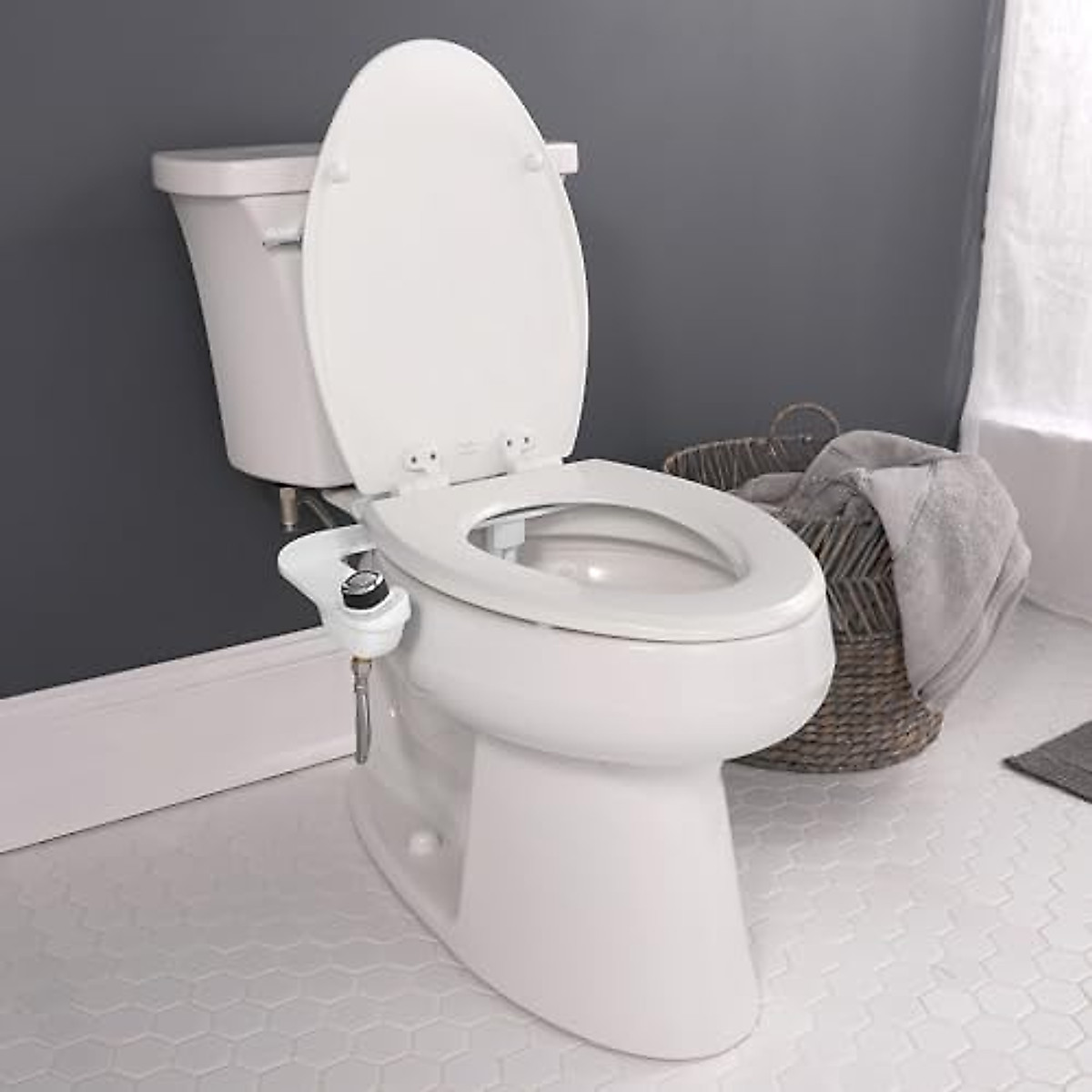 Bio Bidet 7ZSLIMEDGE DRY SlimEdge Bidet Toilet Seat, White