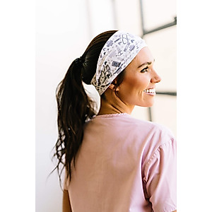 Maven Thread Nightingale Workout Headbands, 4" Thick Non Slip Sweatbands for Women - 2pk, Ideal for Yoga, Exercise, Running, Gym - One Size - Black