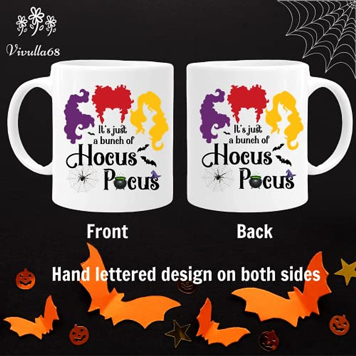 Vivulla68 Hocus Pocus Coffee Mug Hocus Pocus Mug, Hocus Pocus Decorations, Hocus Pocus Coffee Cup Halloween Mug, Hocus Pocus Gifts, Halloween Coffee Mug, Cauldron Mug, Sanderson Sisters Decor