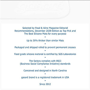 gasare, Extra Large, Thicker, Heat Resistant Mats, Countertop Protector, Silicone Mats for Kitchen Counter, Non Slip, Waterproof, Washable, 25 x 17 Inches x 1.4 mm, Set of 2, Translucent