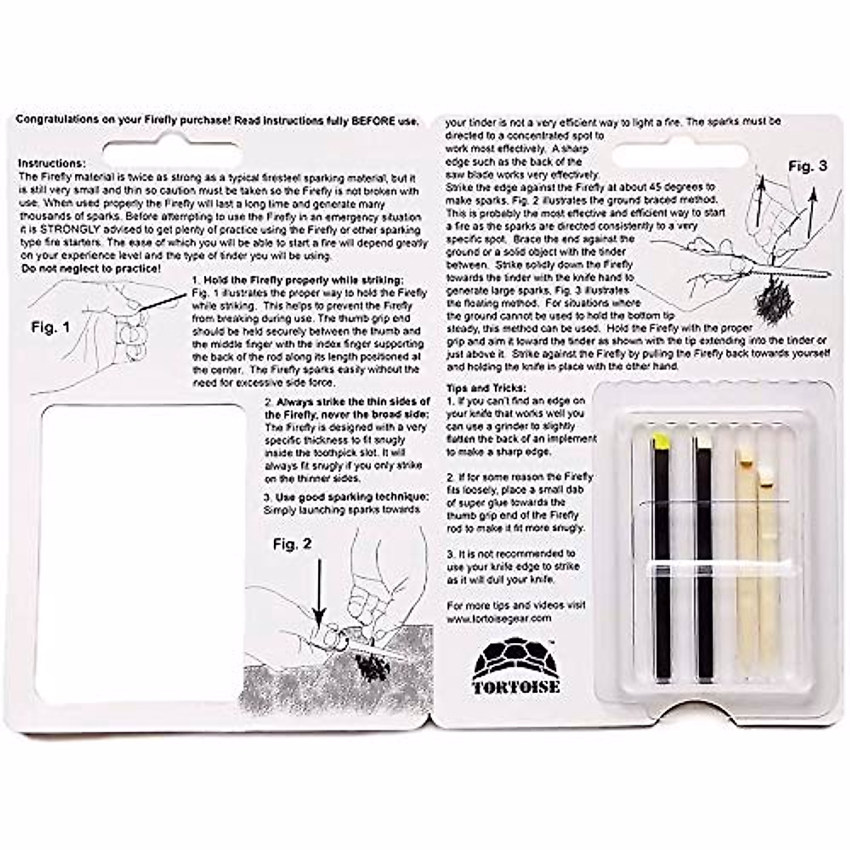 Firefly Regular 3 Pack - Fire Starter Accessory for Swiss Army Victorinox Knives (Neon Green-Yellow Glow)