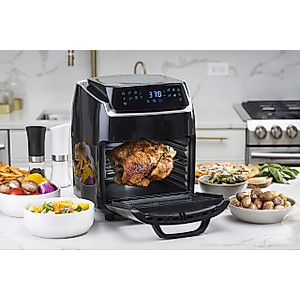 Aria Air Fryers AAO-890 10Qt Air Fryer Oven, Premium Black