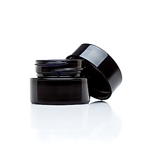 Infinity Jars 5 Ml (.17 fl oz) Palm Size Black Ultraviolet Glass Screwtop Jar 3-Pack