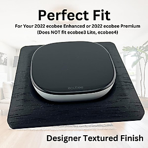 Charcoal Square Wall Plate for Ecobee Smart Thermostat Enhanced and Premium Cover Trim Backplate