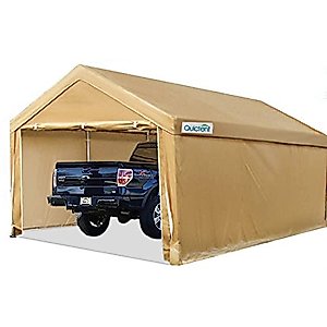Quictent 10’x20’ Heavy Duty Car Canopy Carport Galvanized Car Shelter with Reinforced Steel Cables and Ground Bars