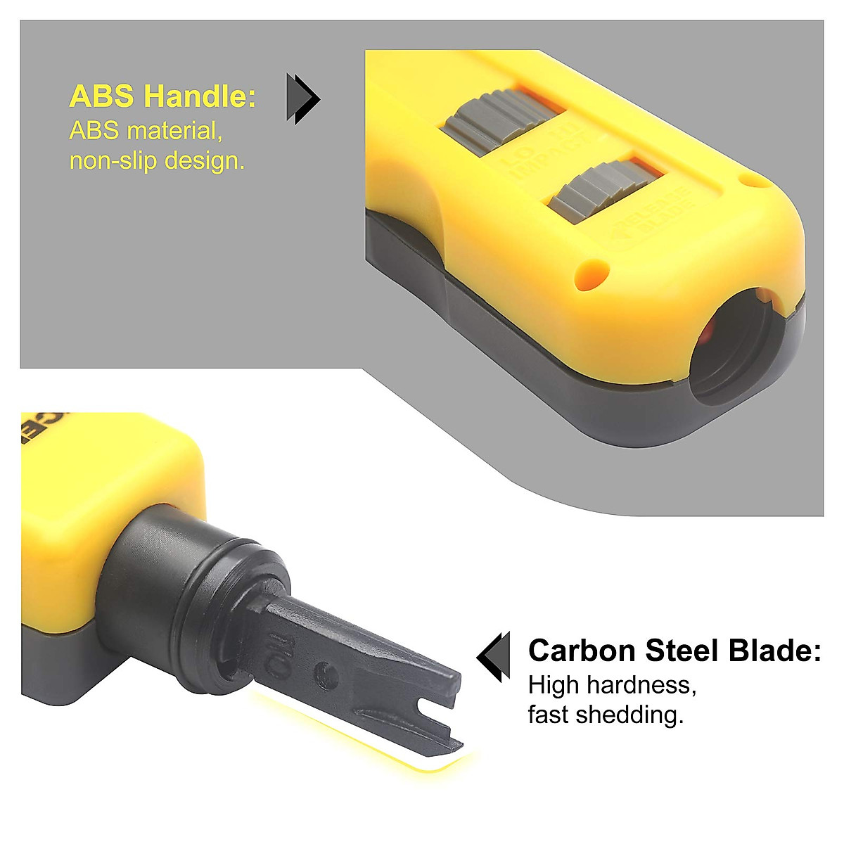 VCELINK 50-Pack RJ45 Cat6 Keystone Jack White Bundle with 1-Pack Punch Down Tool with 110 and 66 Blades and 2-Pack Mini Wire Stripper Cutter