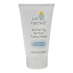Just Hatched Butter My Bottom Tushy Cream, Diaper Cream, Moisturizing, Soothing, Hypoallergenic, Gluten Free, No Yucky Stuff/Harsh Ingredients, 3.5 oz