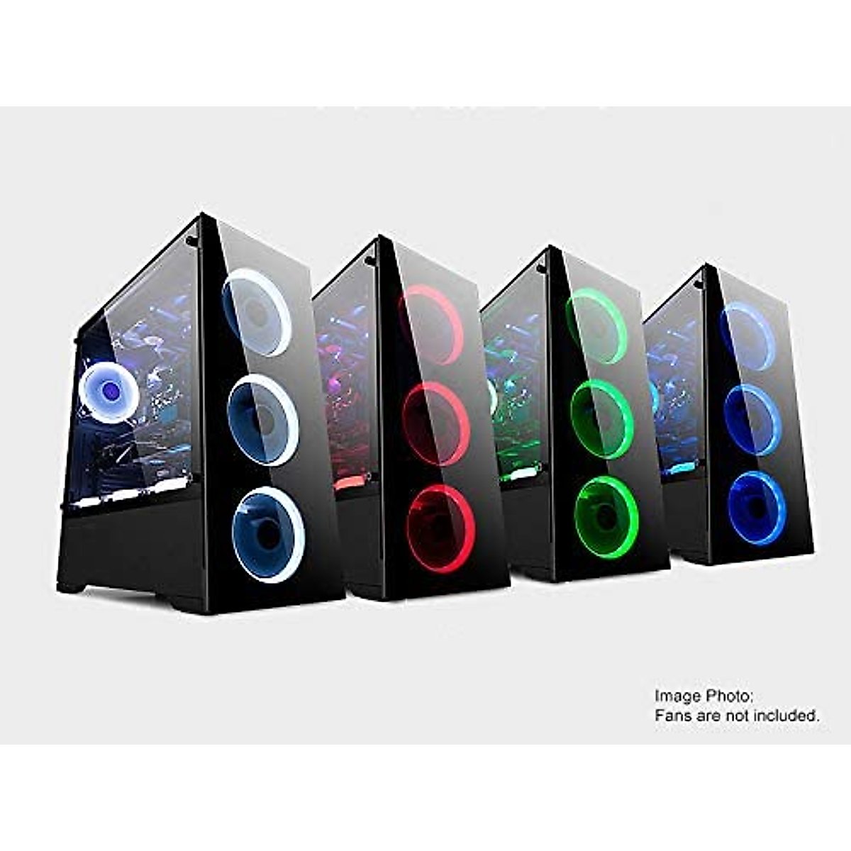 Bgears b-Voguish Gaming PC with Tempered Glass Mid Tower, USB3.0, Support E-ATX, ATX, mATX, ITX. (Note: Fan NOT Included in This Model. Only b-Voguish-RGB (ASIN# B08W2MXBQJ) Come with ARGB Fans)
