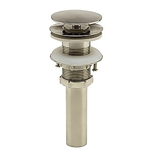 ALFI brand AB5009-BSS Popup Drain for Sink without Overflow, Brushed Stainless Steel