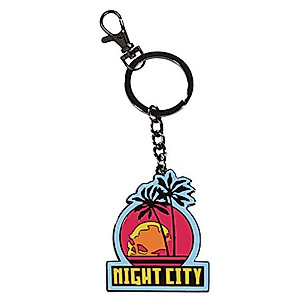 Dark Horse Deluxe Cyberpunk 2077 Night City Keychain, Multicolor